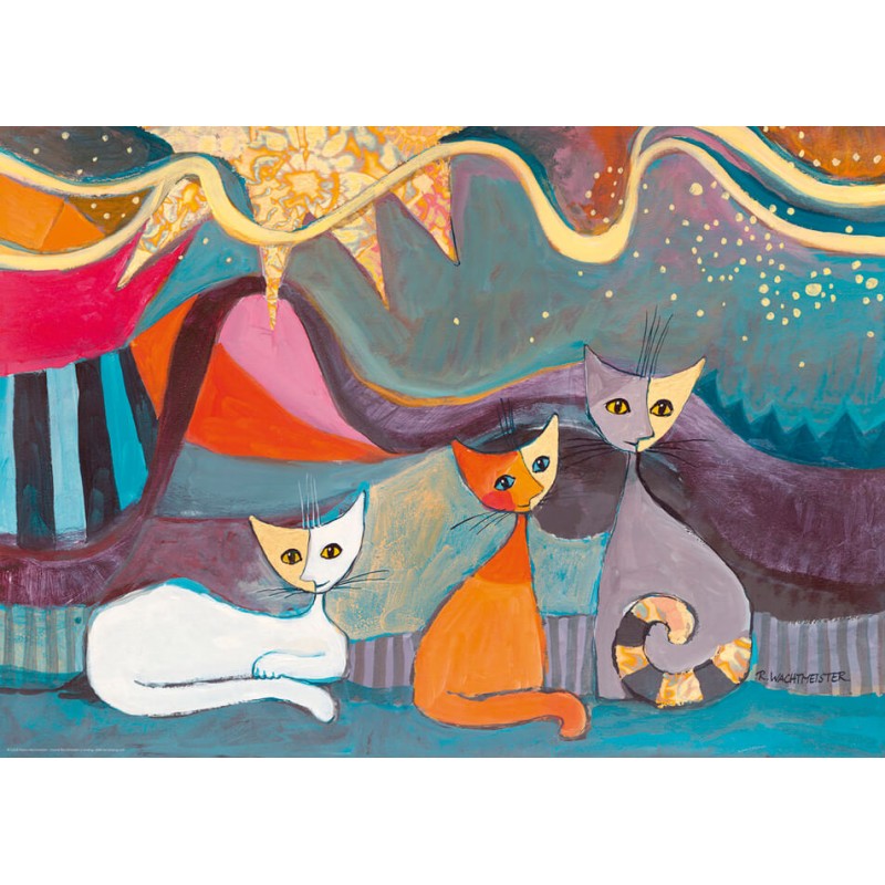 Arma el esplendor de un mundo felino vibrante y colorido