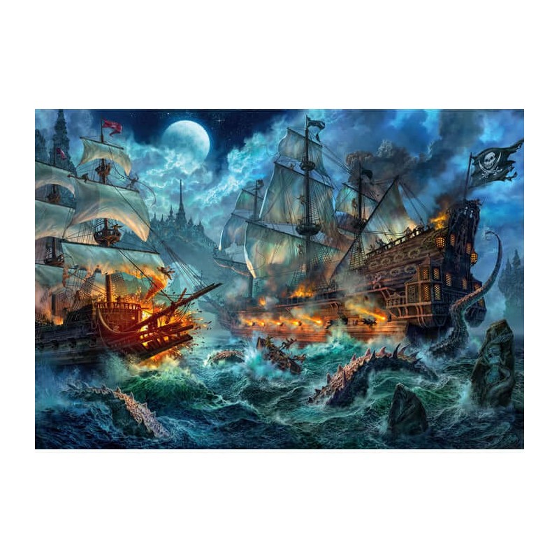 Puzzle Clementoni Batalla Pirata De 6000 Piezas Kubekings