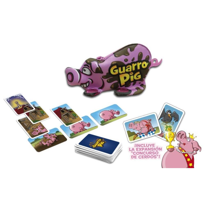 Guarro Pig - Juego de cartas para ensuciar cerdos y ganar la partida