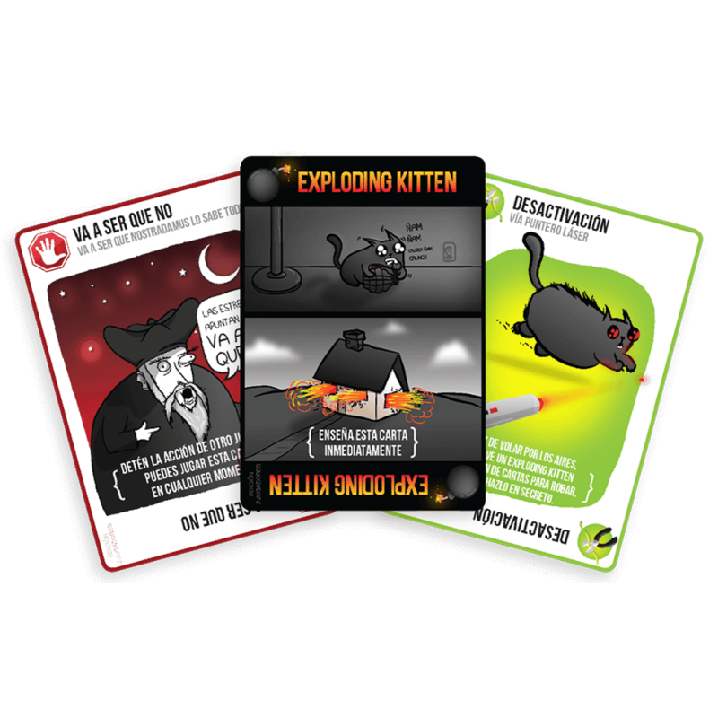Exploding Kittens Edición 2 J - Juego para Amantes de los Gatos