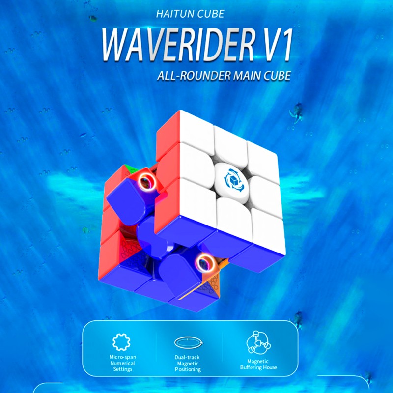HaiTun WaveRider V1 3x3 (Standar) - Transforma Tu Speedcubing 🐬