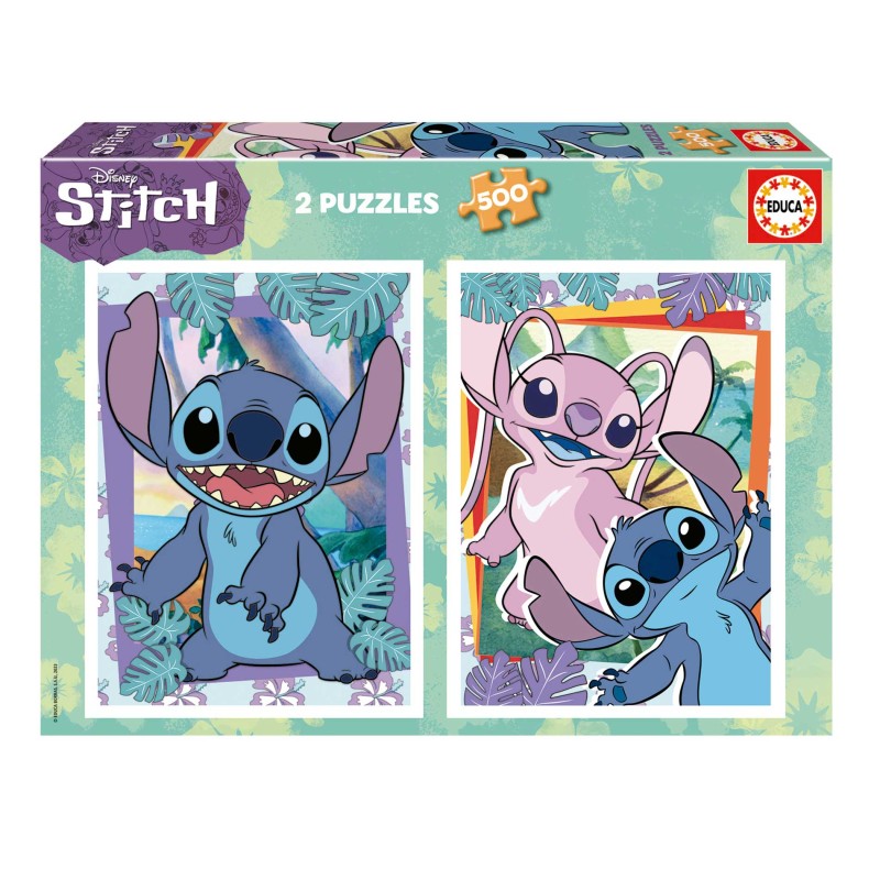 Puzzle Educa Disney Stitch 2 x 500 Piezas - Kubekings