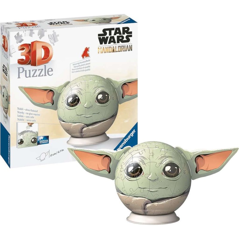 Puzzle 3D Baby Yoda - Mandalorian 72 Piezas - Kubekings