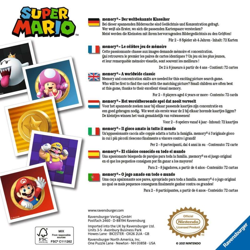 Super Mario Memory® - Diversión Familiar Garantizada - Kubekings