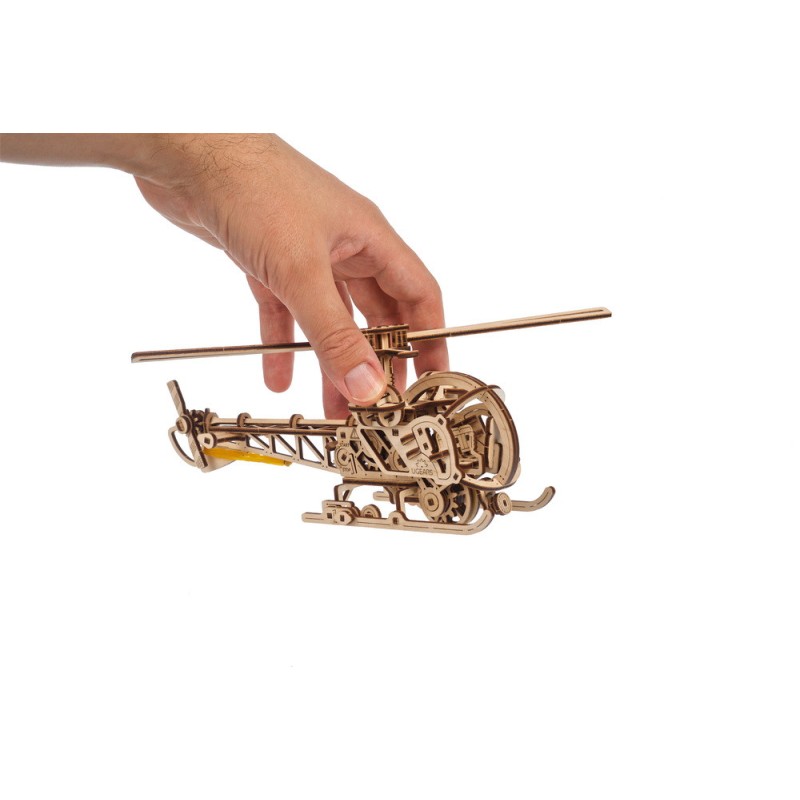 Mini Helicóptero Ugears - Modelo 3D DIY 🚁 Kubekings