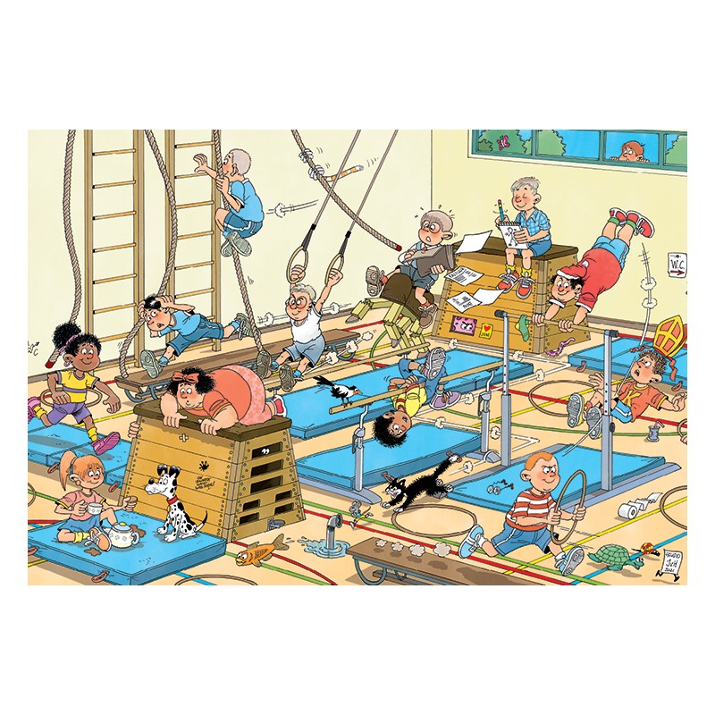 Puzzle Clase de Gym 240 Piezas - ¡Diversión y ejercicio! 🤸‍♂️