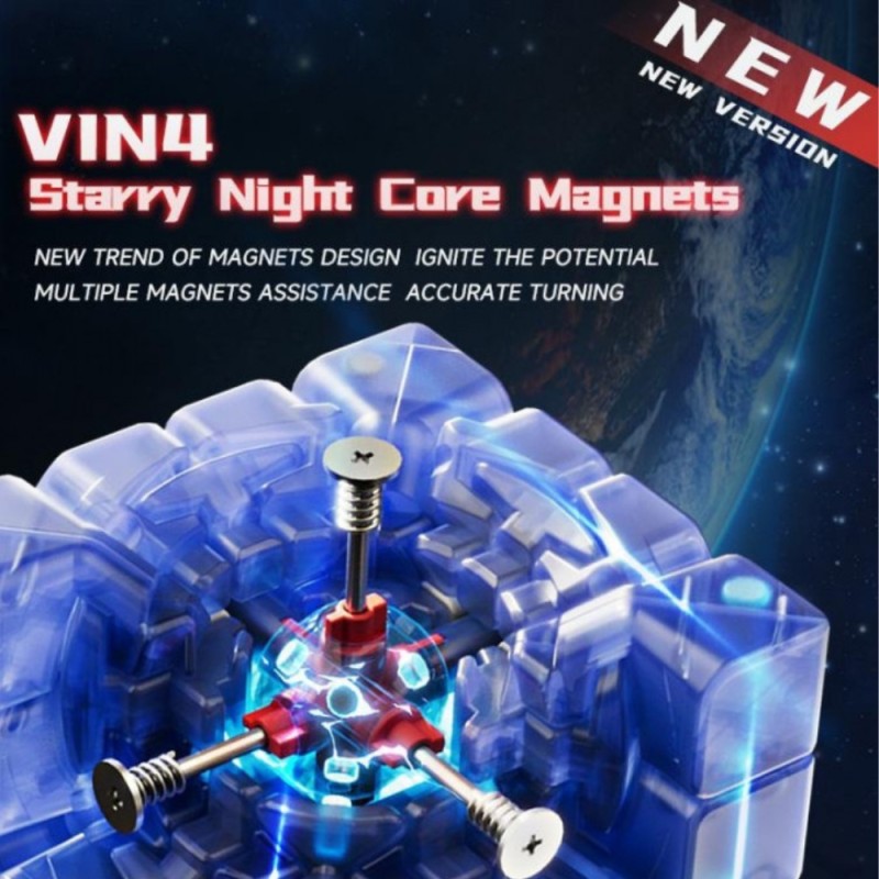 Vin Cube 4x4 Starry Night - ¡Mejora tu speedcubing con Ball Core! 🌟