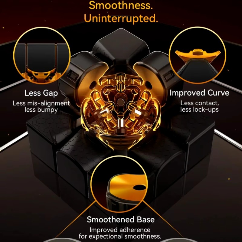 Gan 4x4 GAN 15 Maglev 3x3 New Black 2025 (Magnetic, MagLev, UV Magic Cube