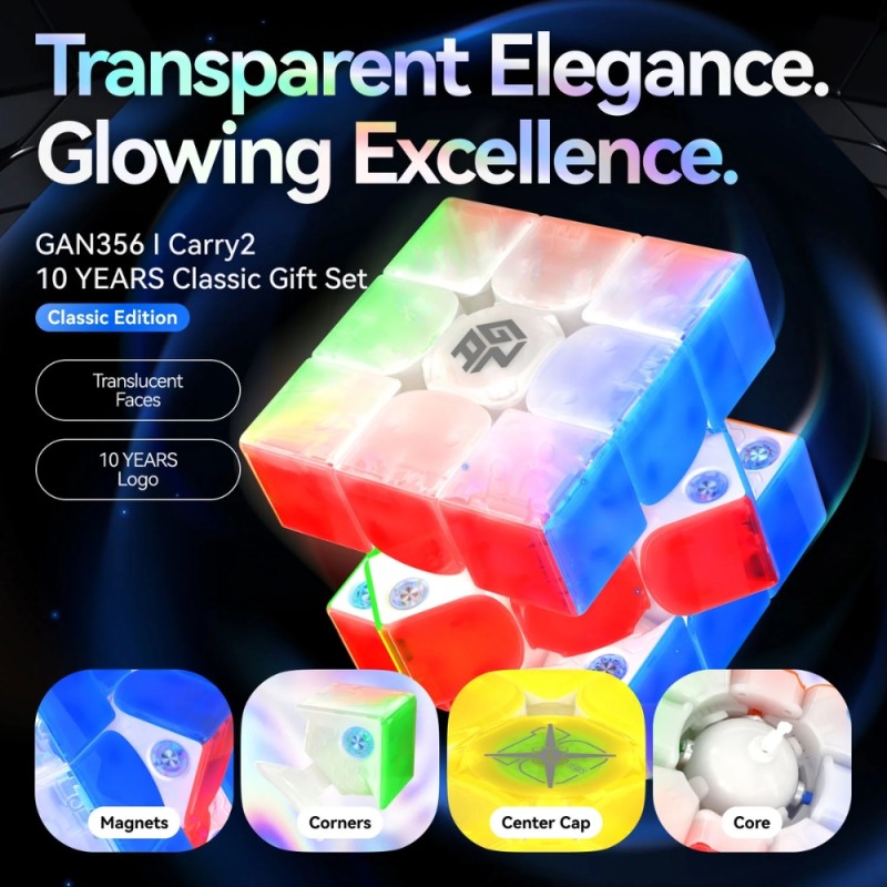 GAN356 i Carry 2 UV 3x3 (10th Anniversary Edition) - Cubo Exclusivo 🤩