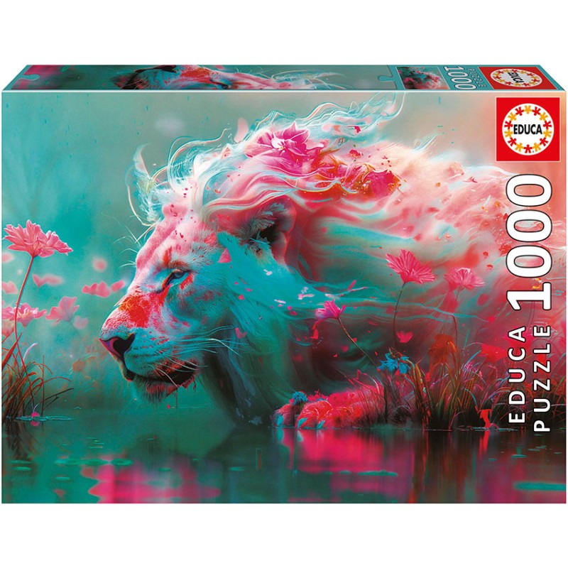 Puzzle Educa Rey de Las Flores 1000 piezas - Colores Vibrantes🦁