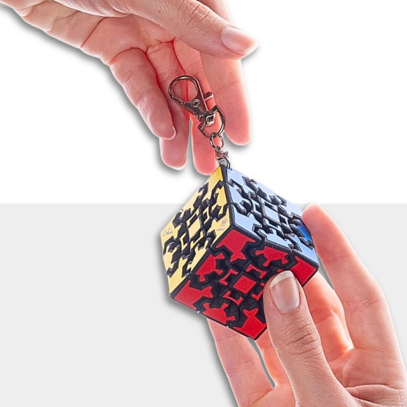 Mini Meffert Deluxe Keychain – Mini Gear Cube 3x3 con llavero