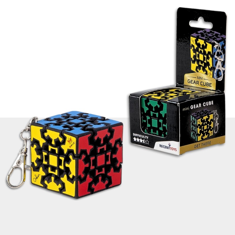 Mini Meffert Deluxe Keychain – Mini Gear Cube 3x3 con llavero