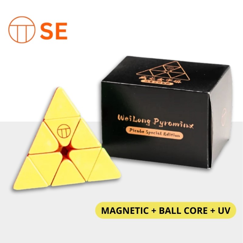 PiCube WeiLong Pyraminx SE – Magnetic + 10 Core Magnets + UV
