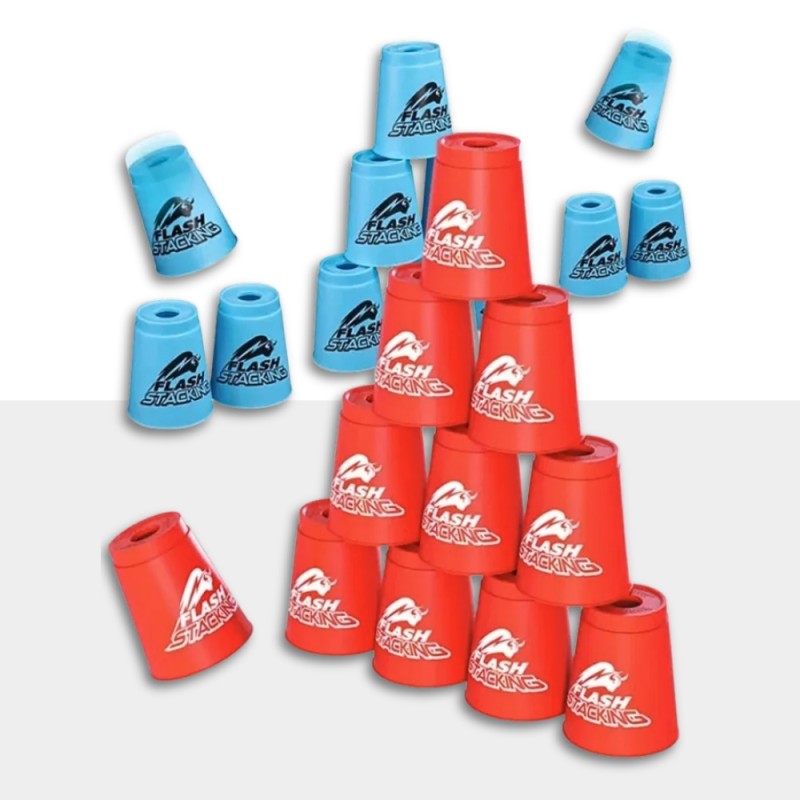 Vasos QiYi Stacking Flash – Set de 12 vasos con Quick Stem