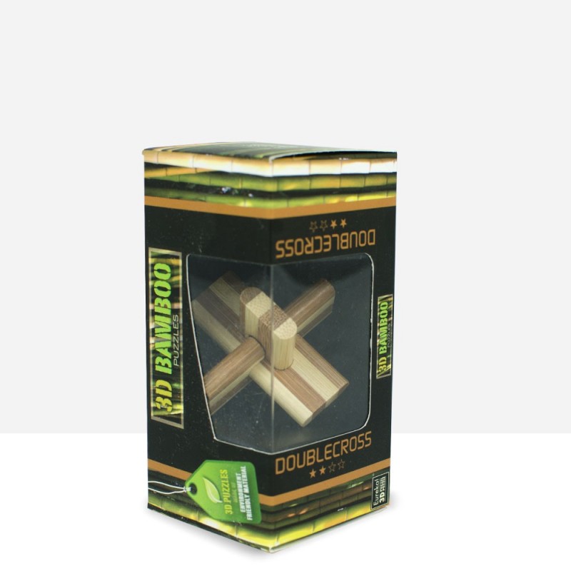 Rompecabezas de Madera Puzzle Bambú Doublecross 3D